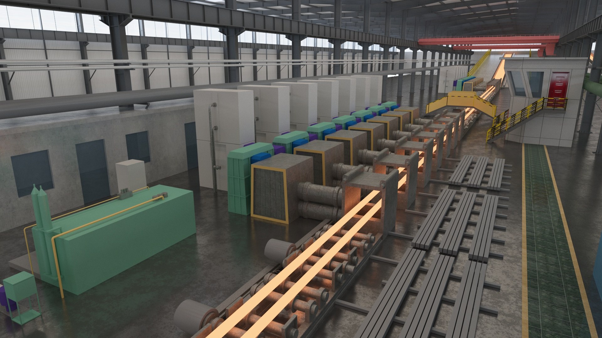 3D Steel Rolling Plant Model - TurboSquid 2145014