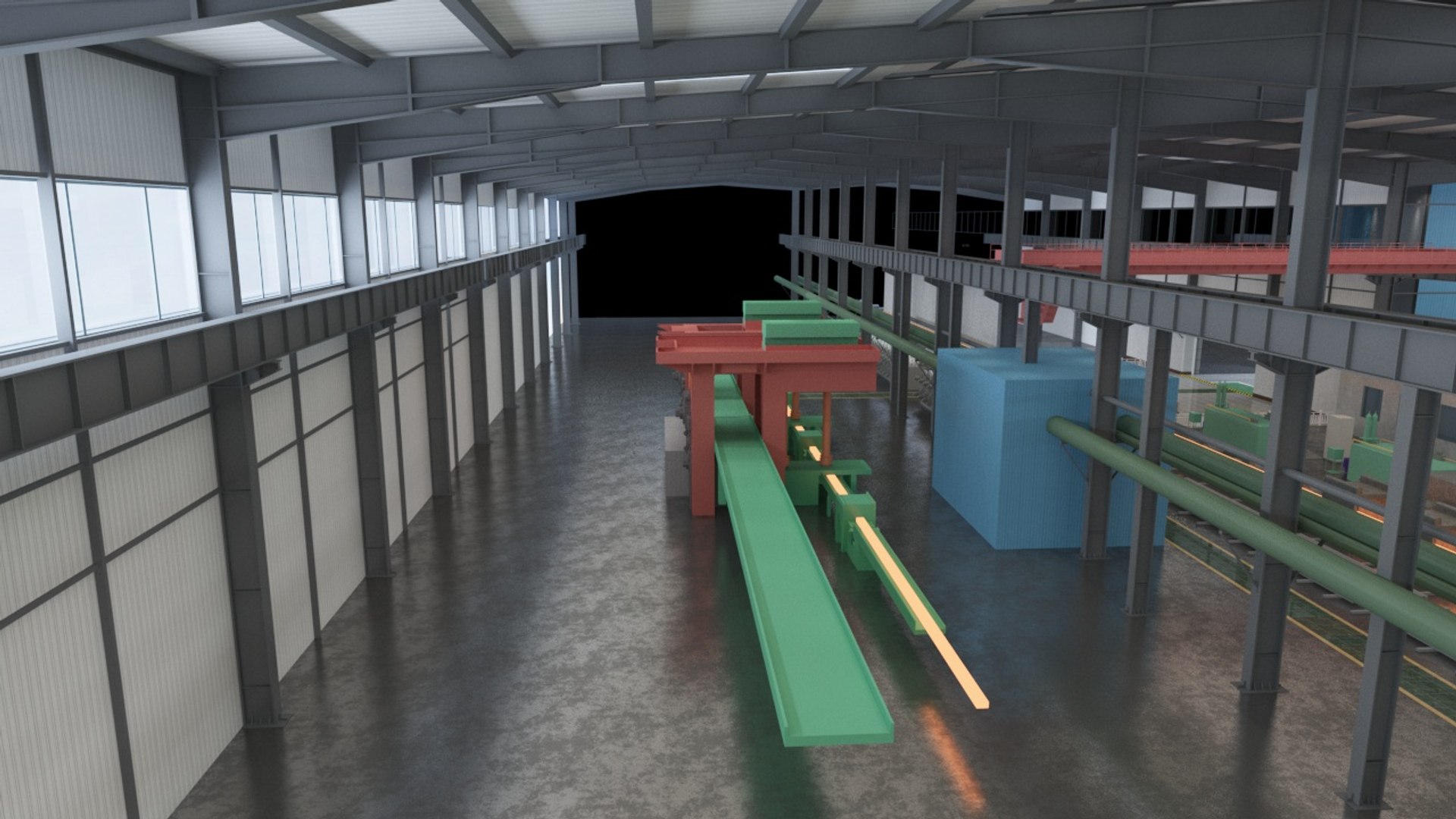 3D Steel Rolling Plant Model - TurboSquid 2145014