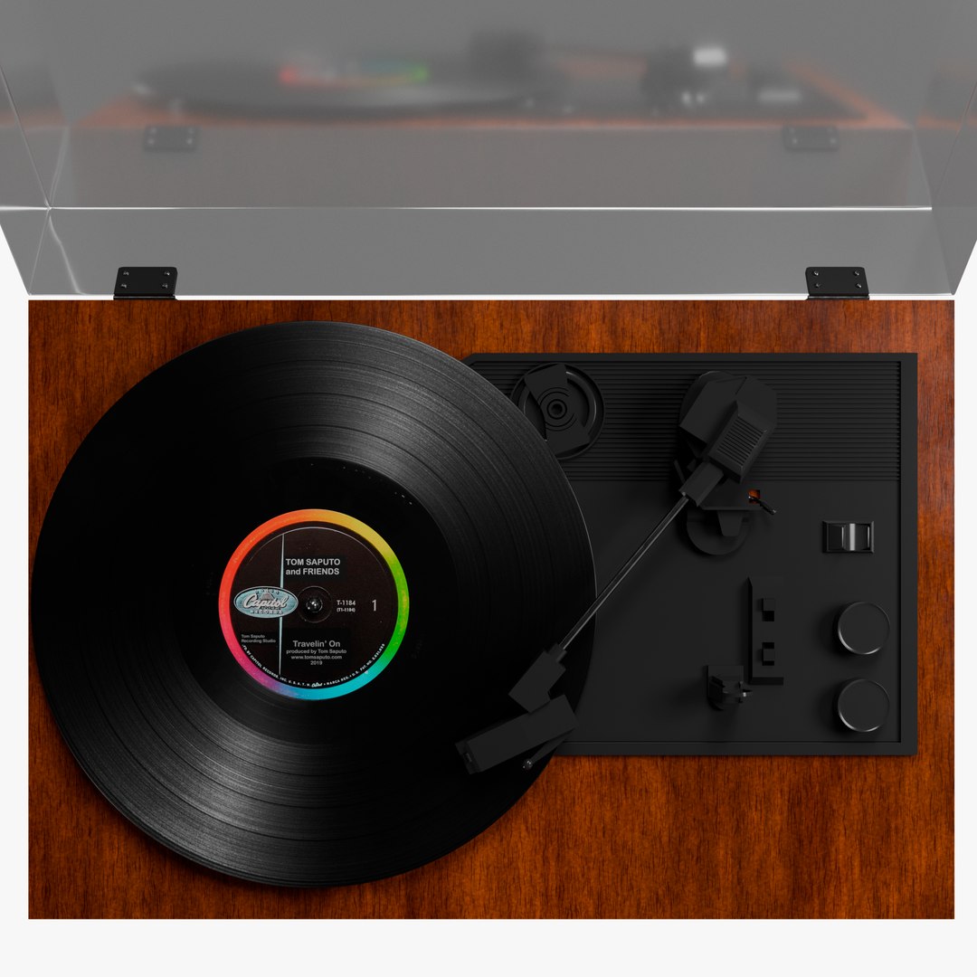 Turntable Vinyl Record Player Model - TurboSquid 2287128