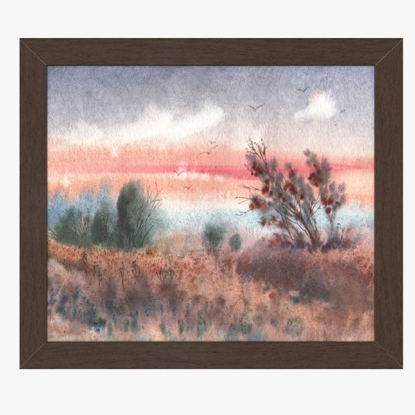 modelo 3d Artwork in vintage Wood Frame - TurboSquid 1924451