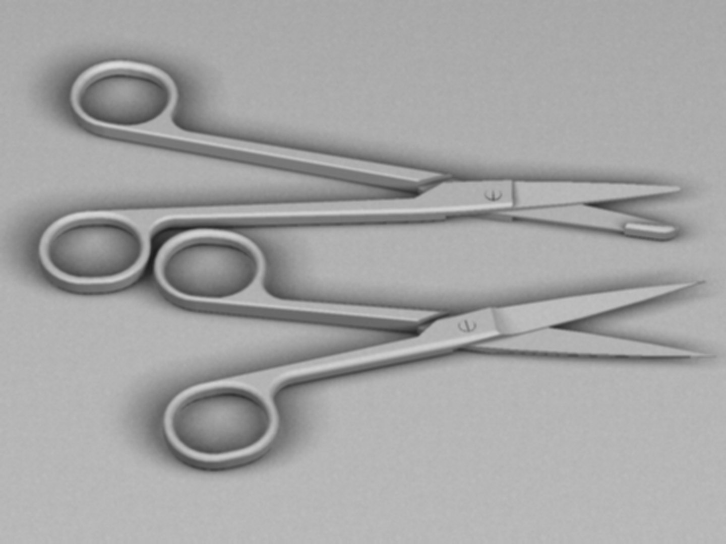3d Model Surgical Scissors Medical