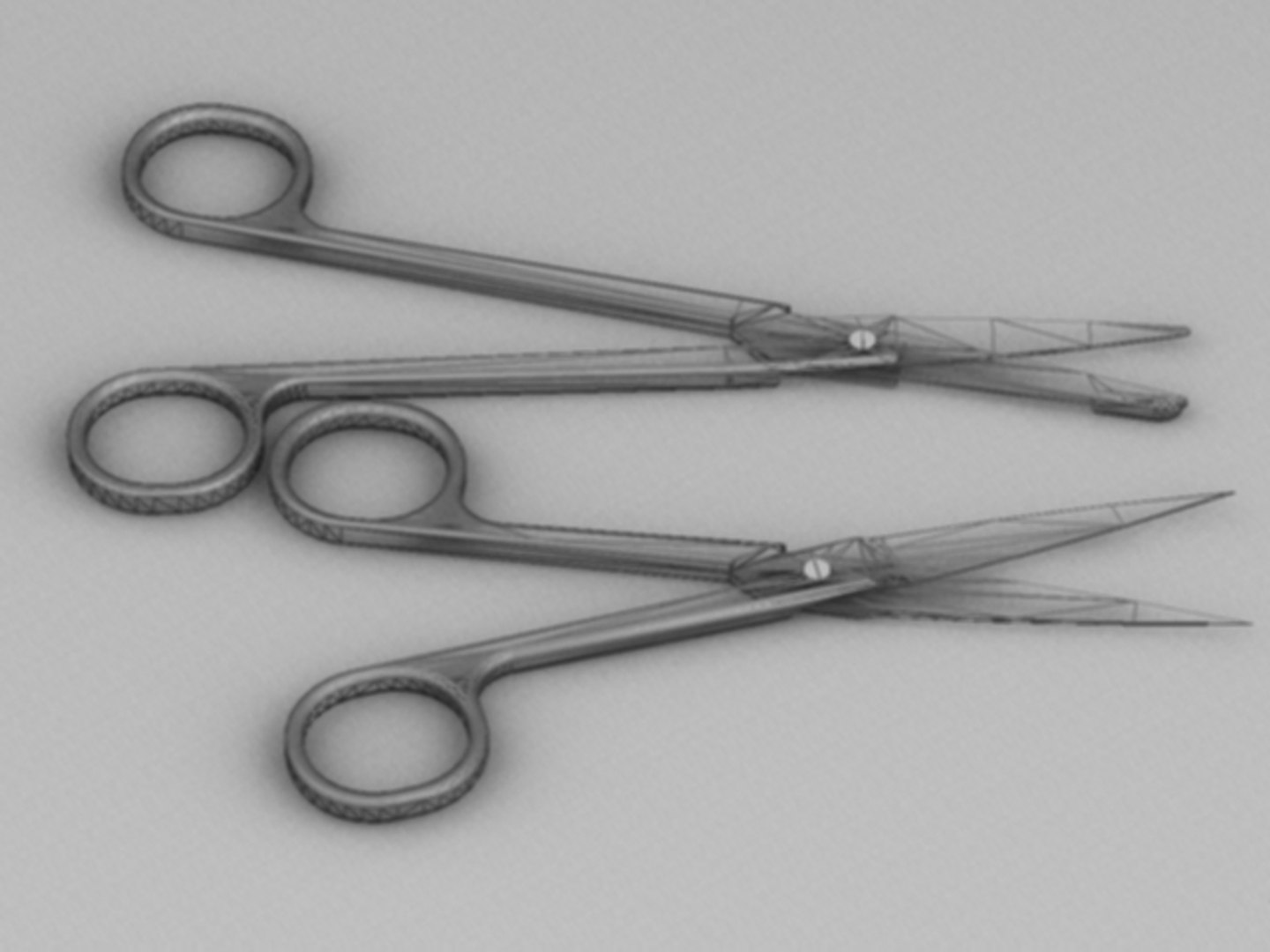 3d Model Surgical Scissors Medical