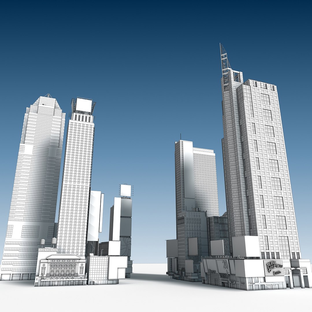 Square Buildings 3D Model - TurboSquid 1368812