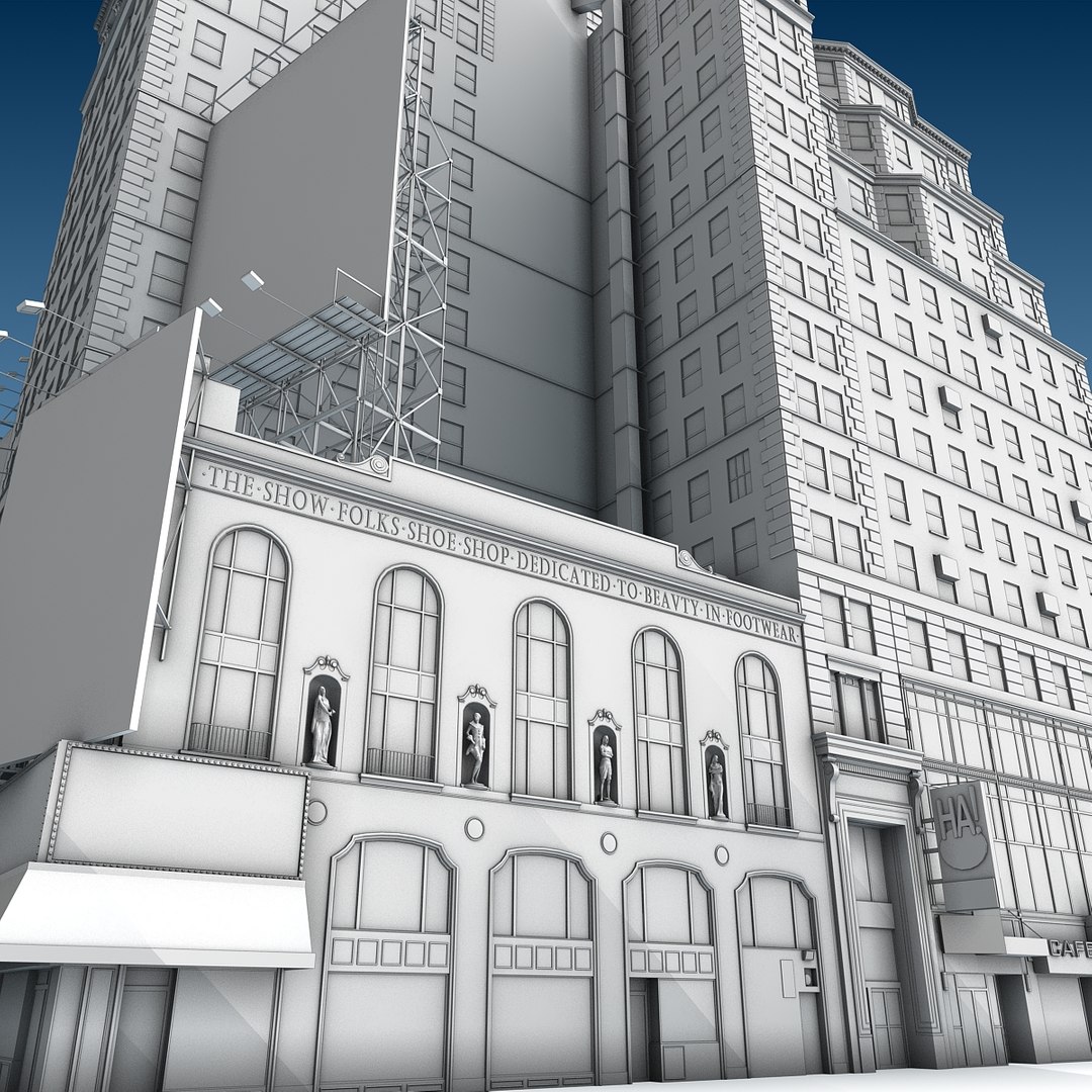 Square Buildings 3D Model - TurboSquid 1368812