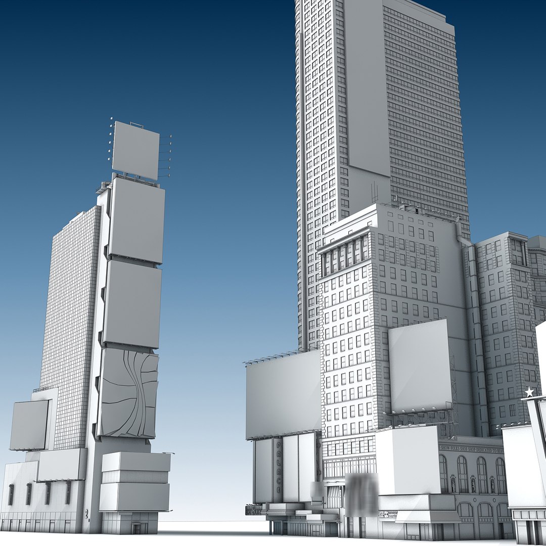 Square Buildings 3D Model - TurboSquid 1368812