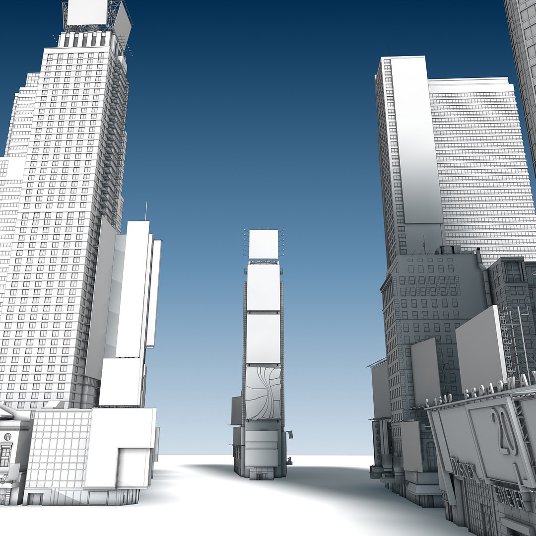 Square Buildings 3D Model - TurboSquid 1368812