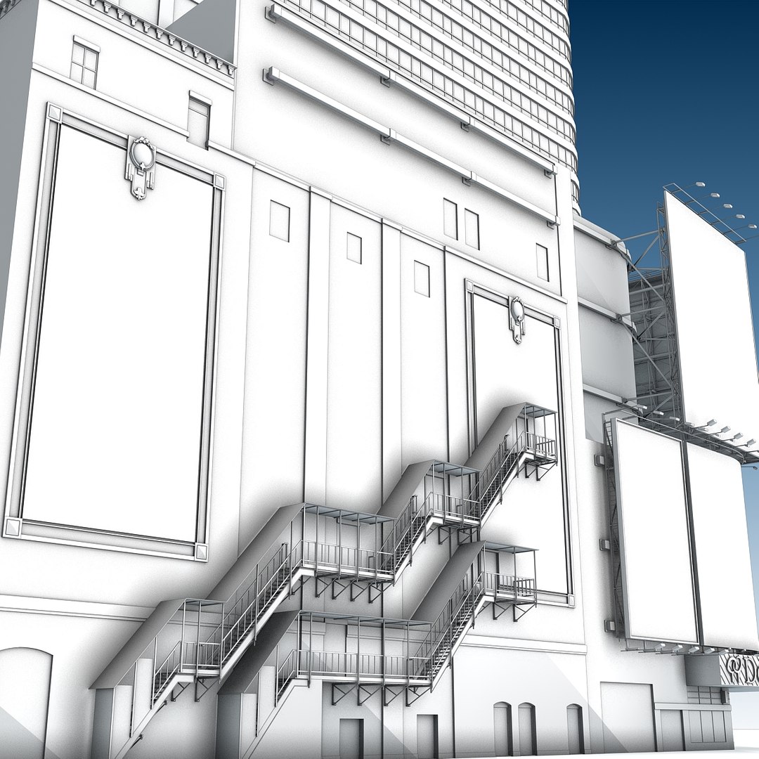 Square Buildings 3D Model - TurboSquid 1368812