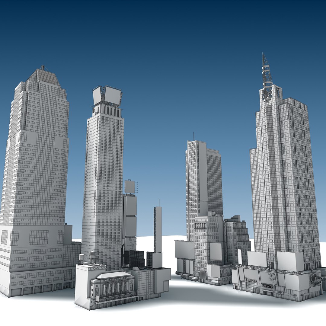 Square Buildings 3D Model - TurboSquid 1368812
