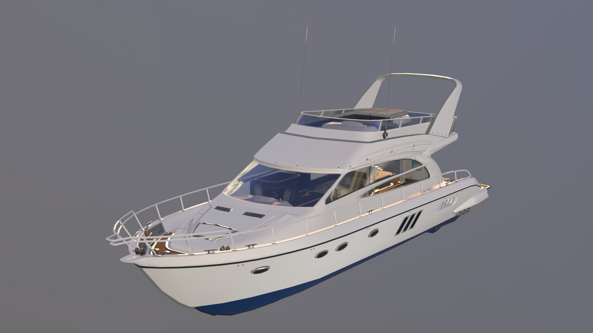 Mini Luxury Yacht With Interior Small PBR Game Ready 3D - TurboSquid ...