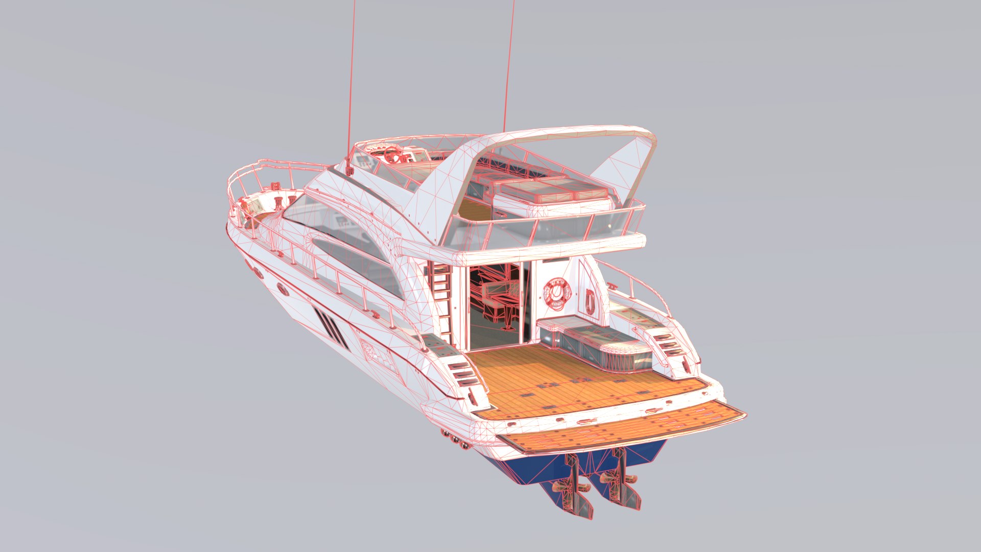 Mini Luxury Yacht With Interior Small PBR Game Ready 3D - TurboSquid ...