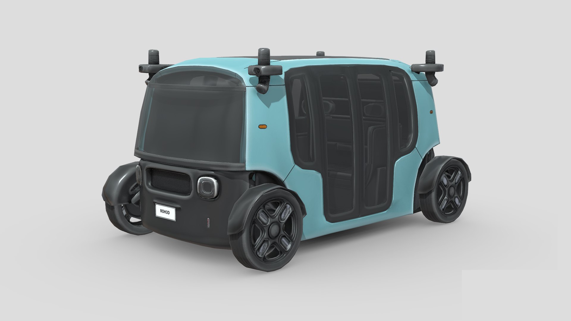 Low Poly Car - Zoox Smart Taxi Model - TurboSquid 2501754