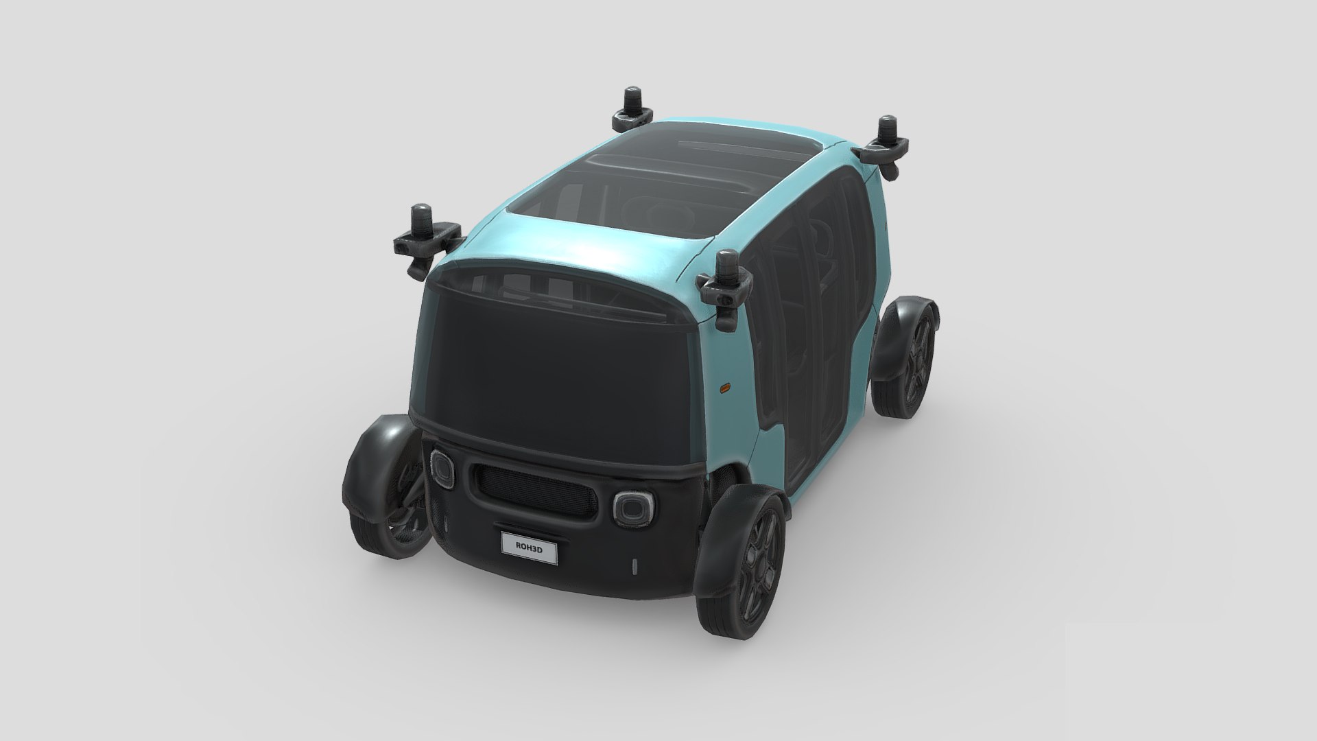 Low Poly Car - Zoox Smart Taxi Model - TurboSquid 2501754