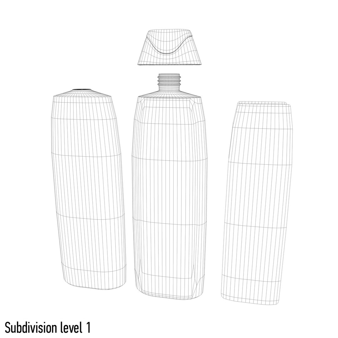 3D Shampoo Bottle Model - TurboSquid 1292160