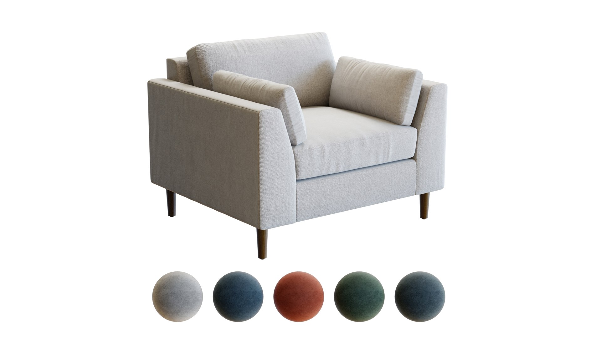 3D CrateBarrel Avondale Armchair Model - TurboSquid 1955789