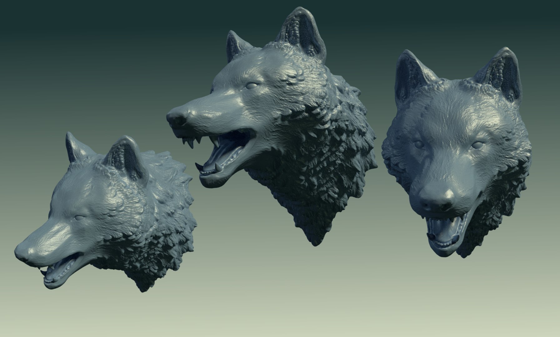Wolf Head 3d Model