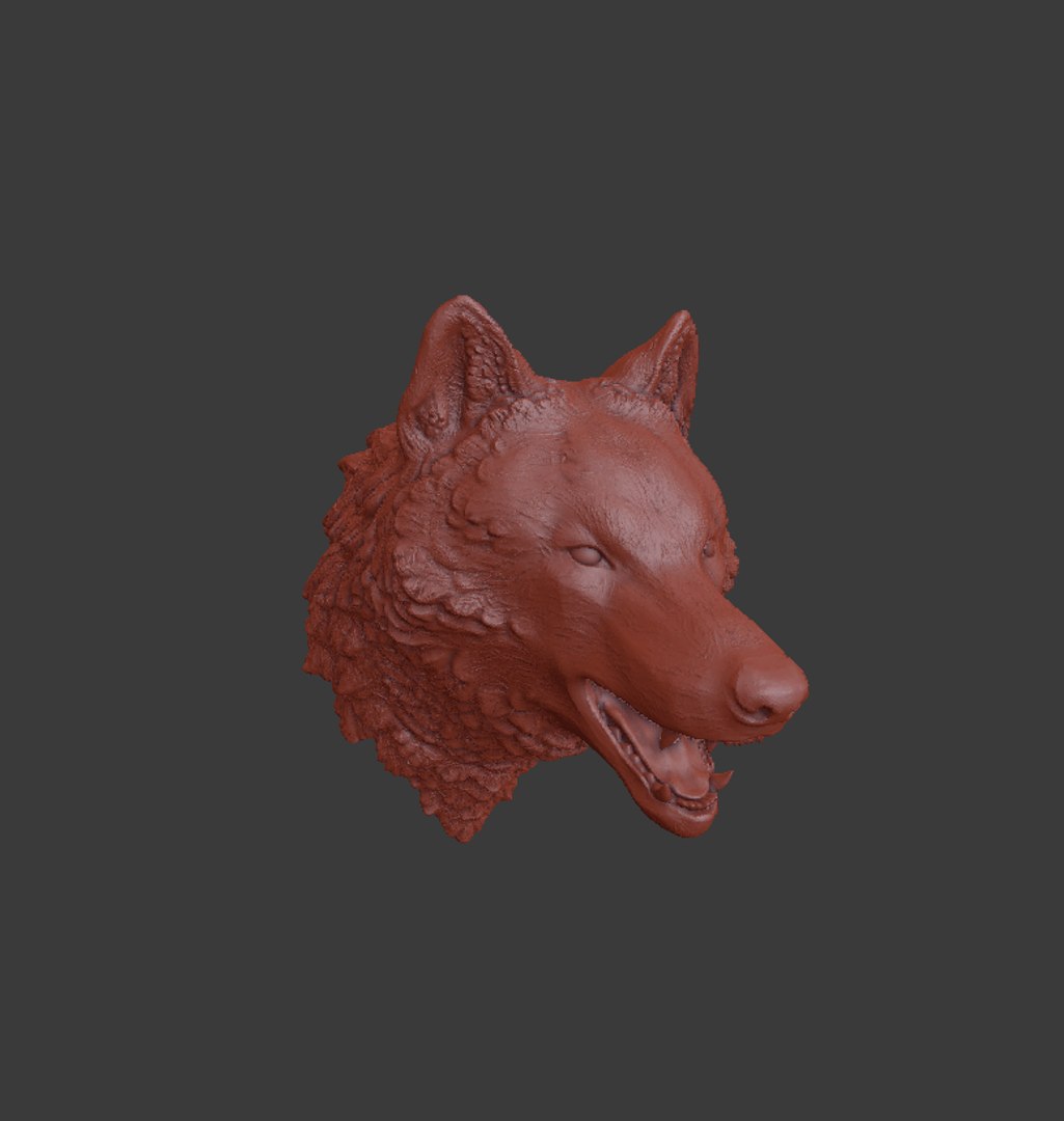 Wolf Head 3d Model