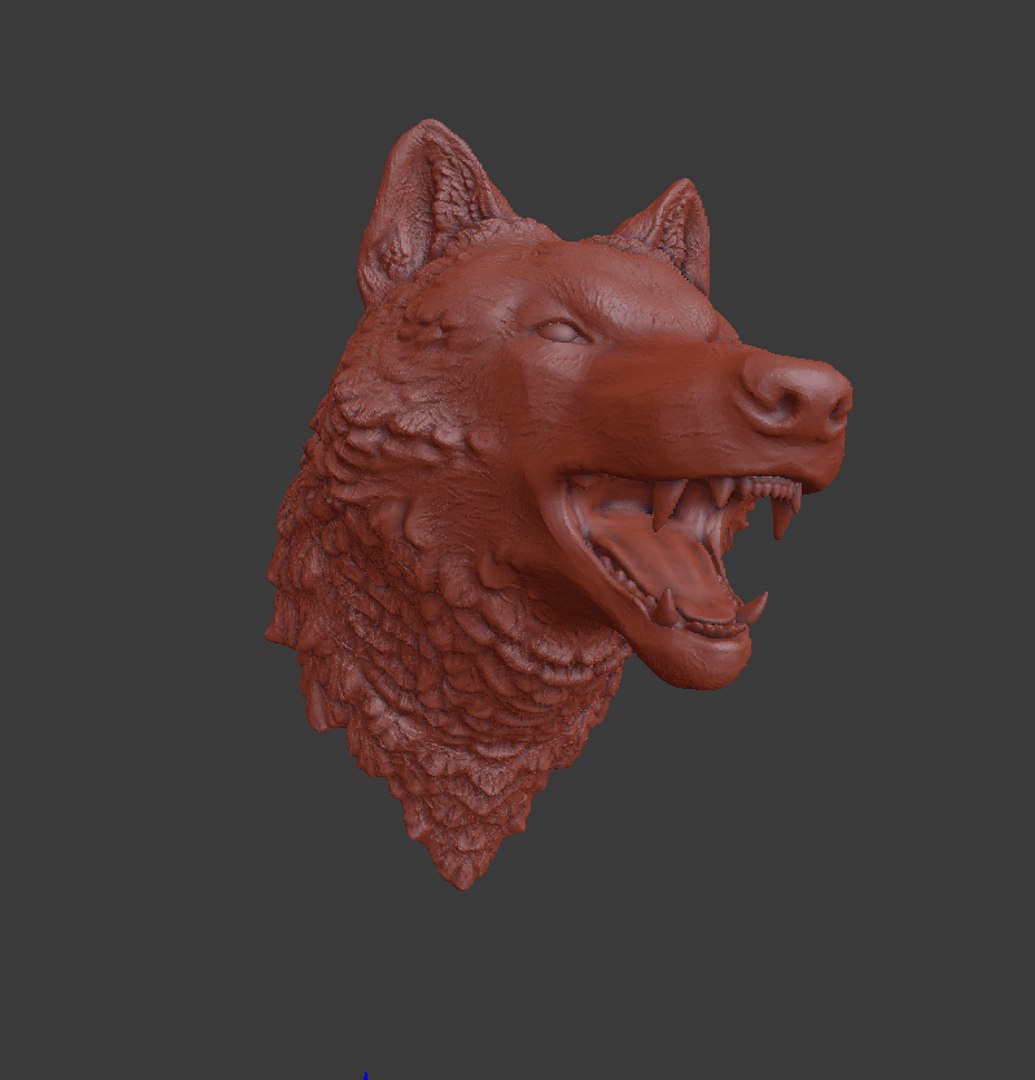 Wolf Head 3d Model