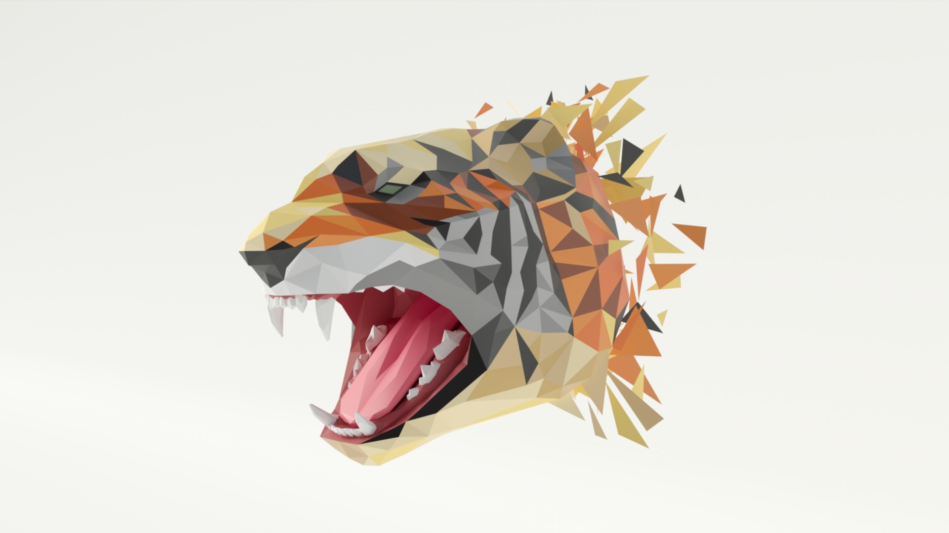 Tiger Polygonal Papercraft 3D Model - TurboSquid 1822488