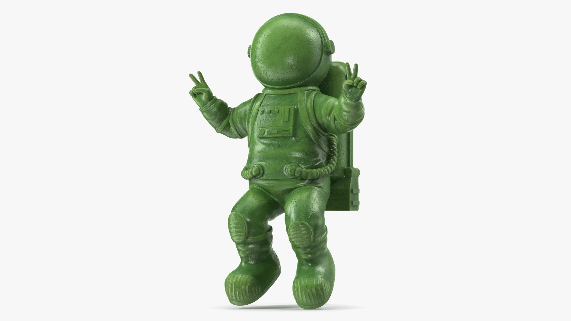 Astronaut Toy Character Green Victory Sign 3D model - TurboSquid 1907977