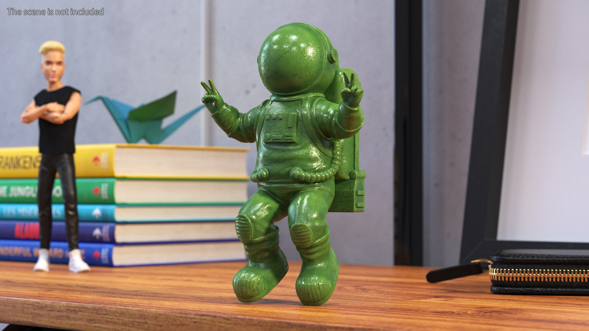 Astronaut Toy Character Green Victory Sign 3D model - TurboSquid 1907977