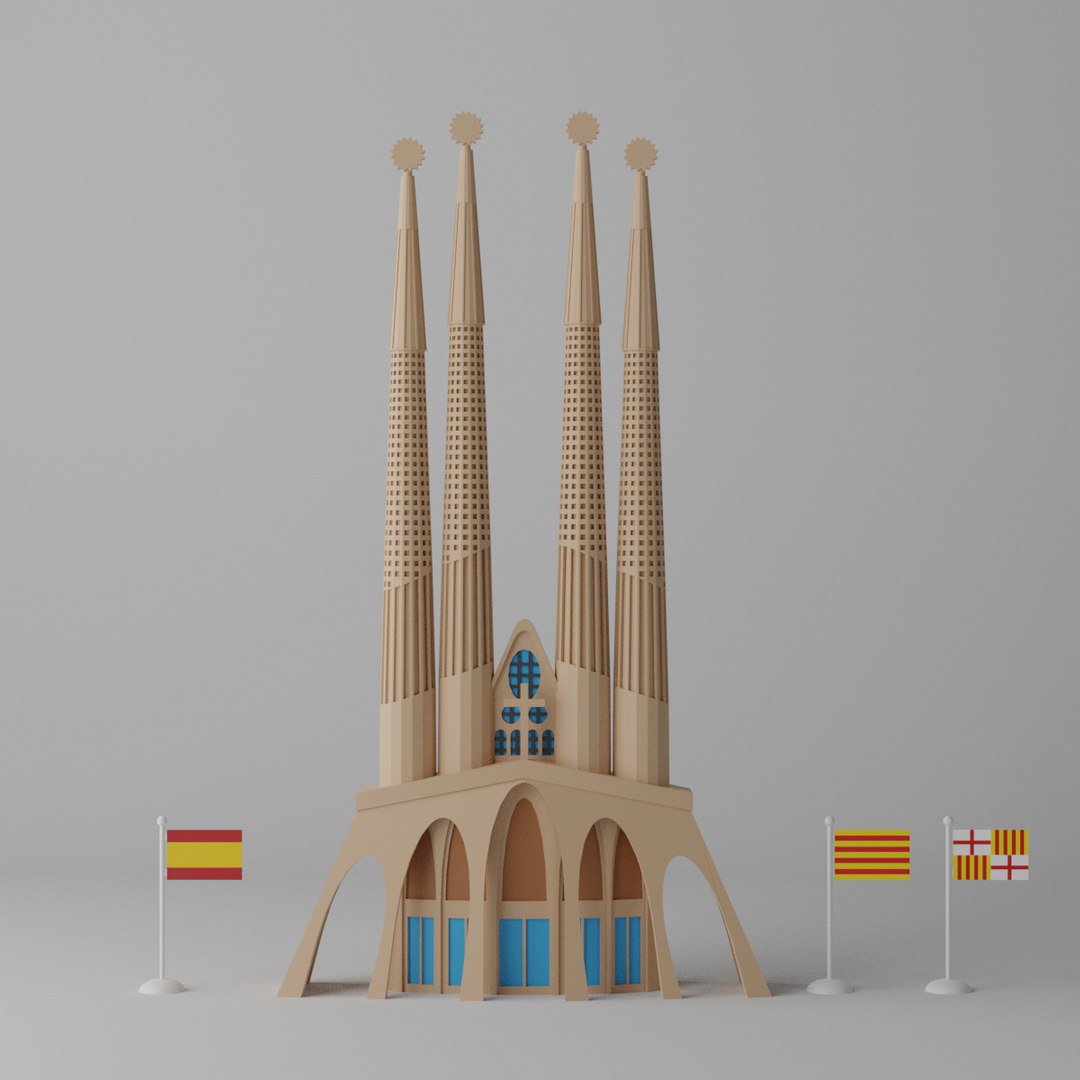Sagrada Familia Facade Barcelona 3D Model - TurboSquid 1983556