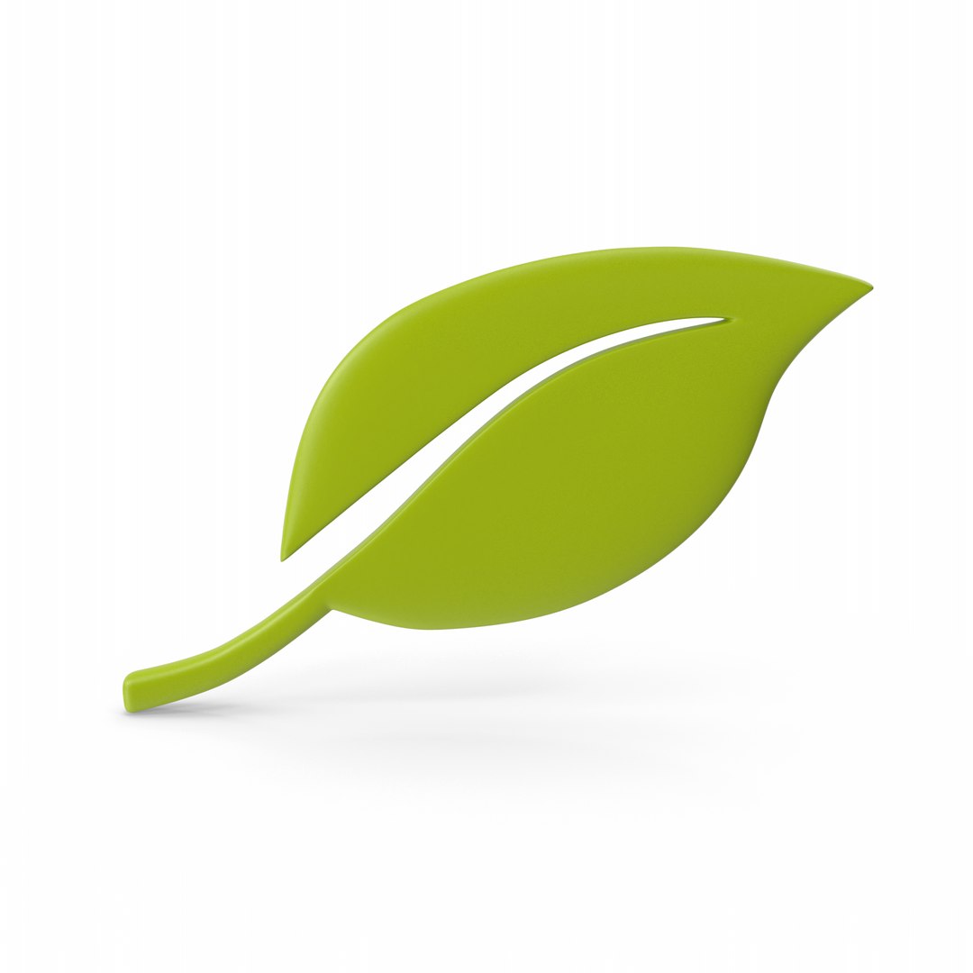 3D Green Leaf Symbol - TurboSquid 2316614