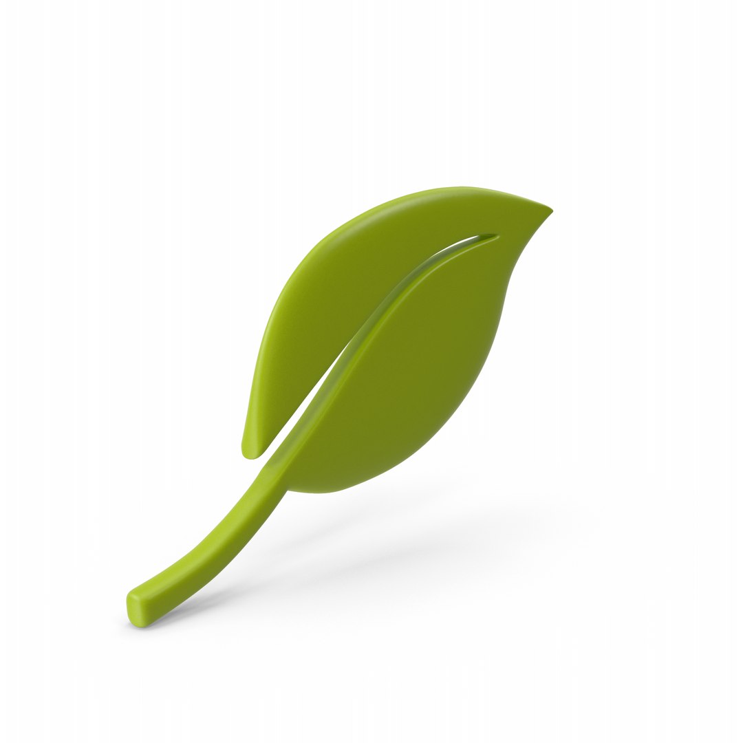 3D Green Leaf Symbol - TurboSquid 2316614