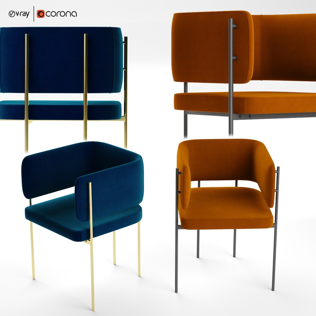 3D Crescent Armchair Derlot Editions - TurboSquid 1464317