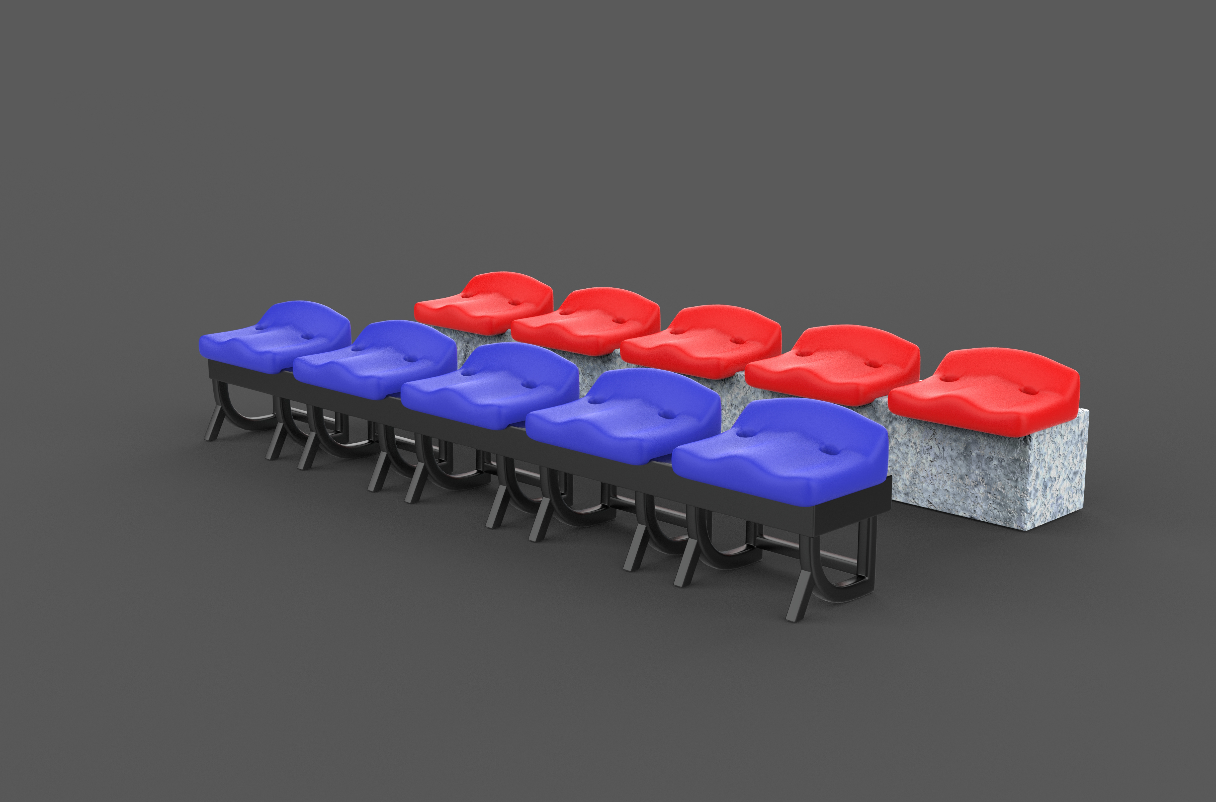 Modello 3D Modello 3D del sedile dello stadio - TurboSquid 2494669