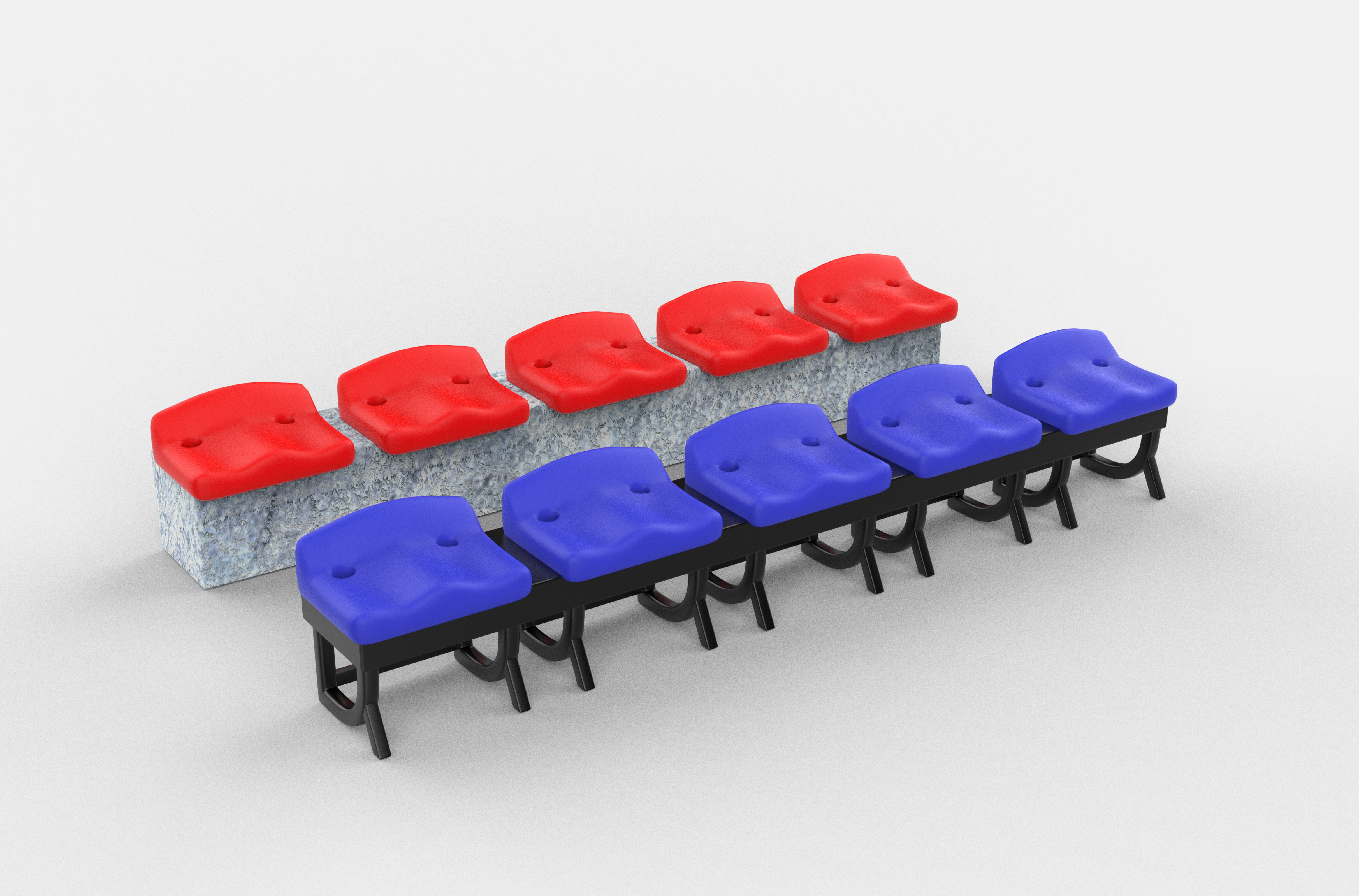 Modello 3D Modello 3D del sedile dello stadio - TurboSquid 2494669