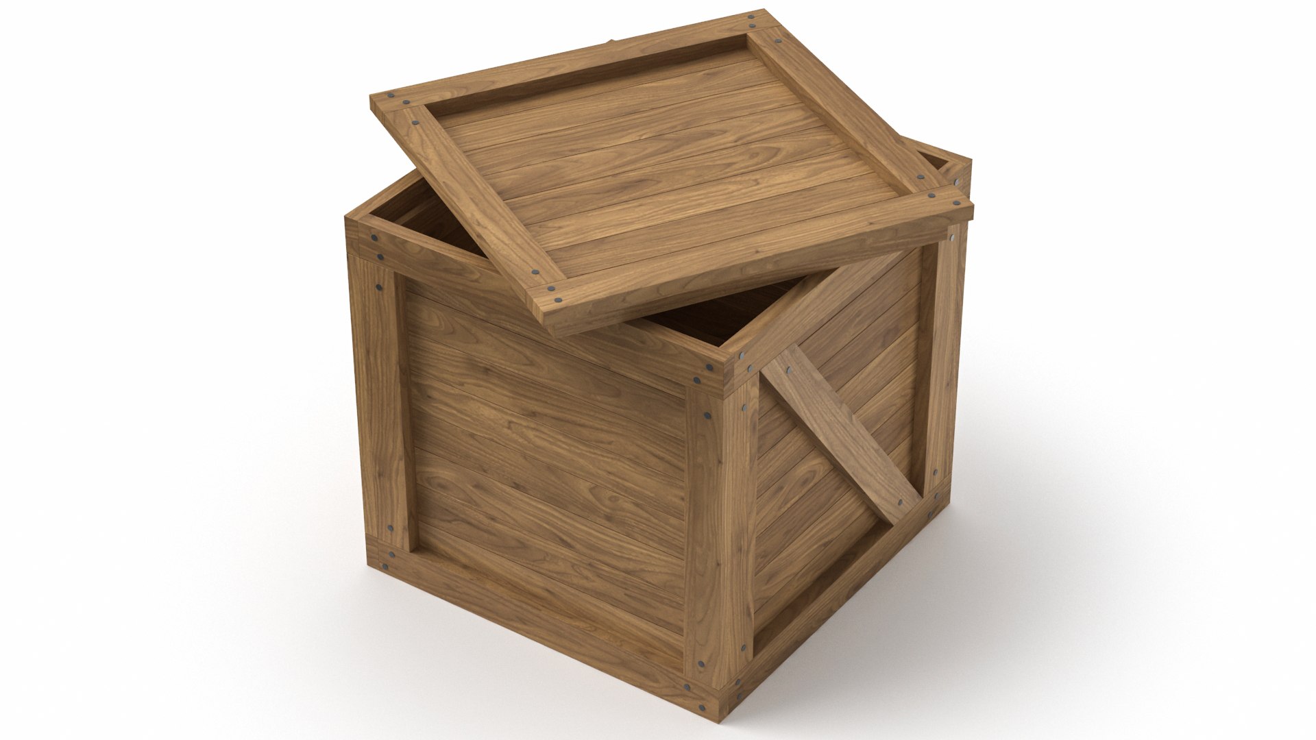 Wooden Box Set 02 3D model - TurboSquid 2153140