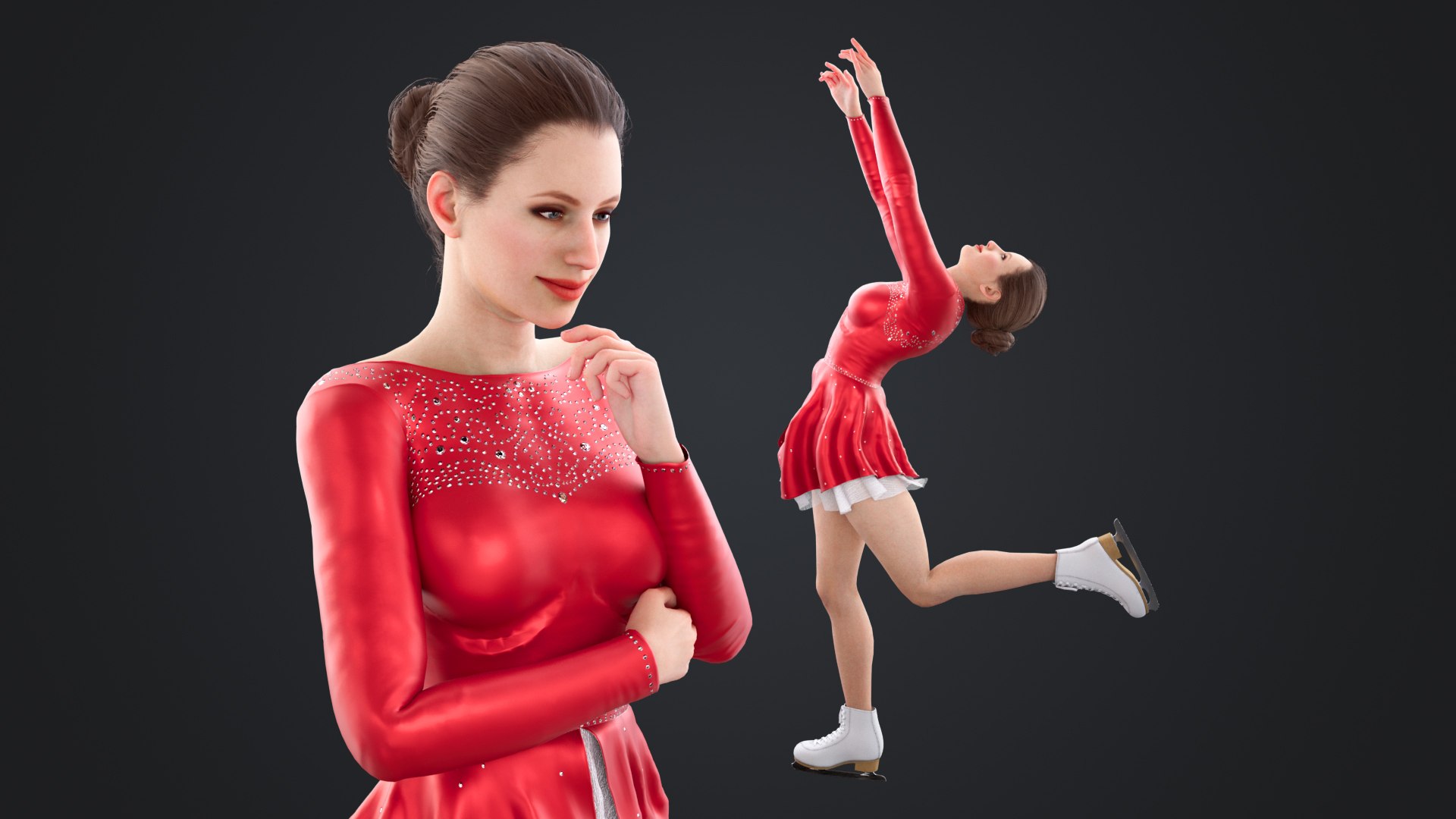 3D Model Figure Skater - TurboSquid 2369994