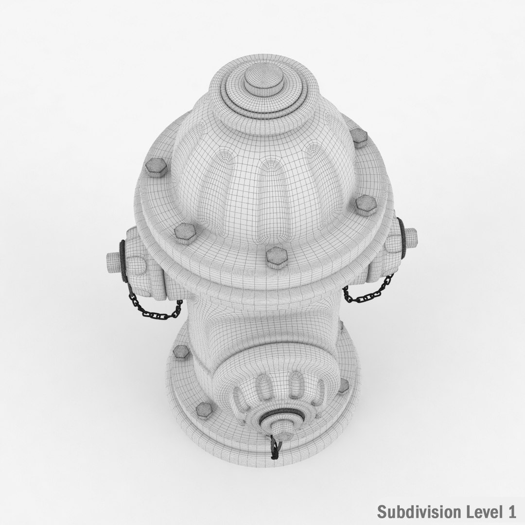 3d Model Hydrant Cartoon