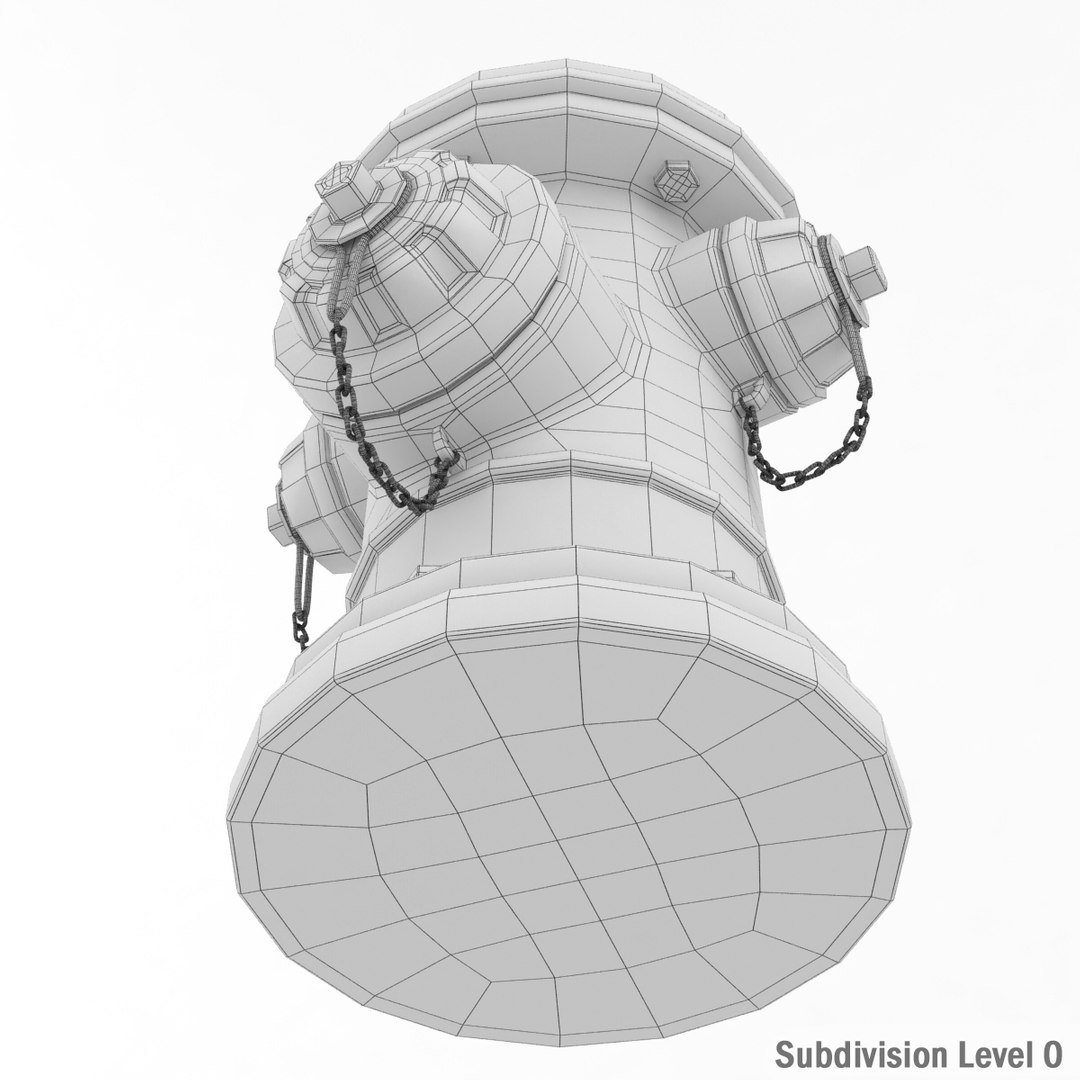 3d Model Hydrant Cartoon