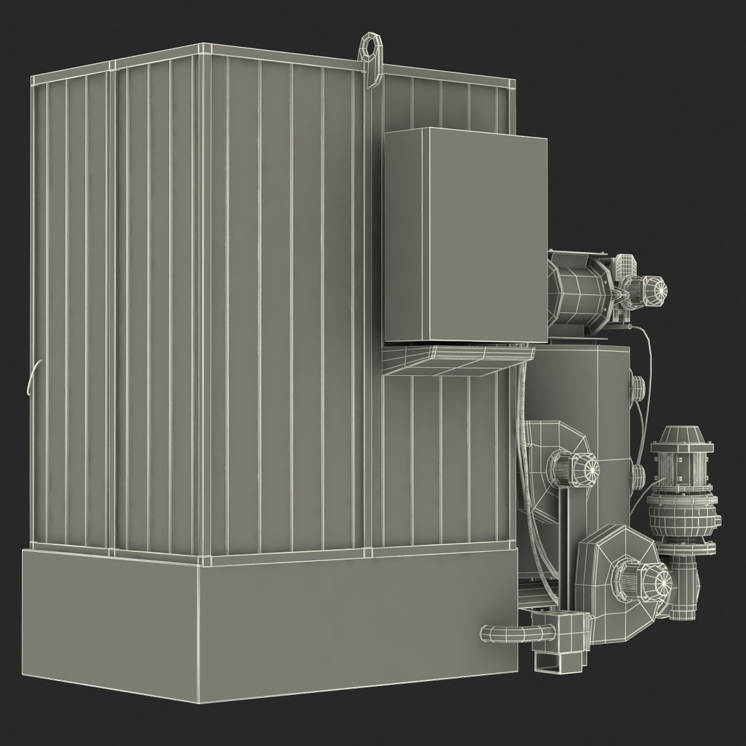 industrial water heating 3 3d model