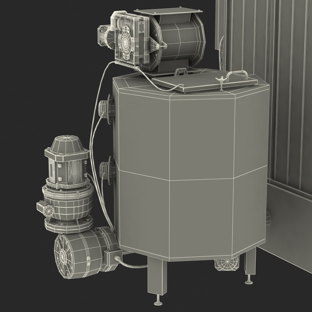 industrial water heating 3 3d model