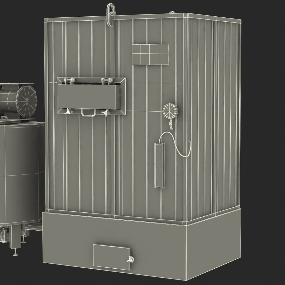 industrial water heating 3 3d model