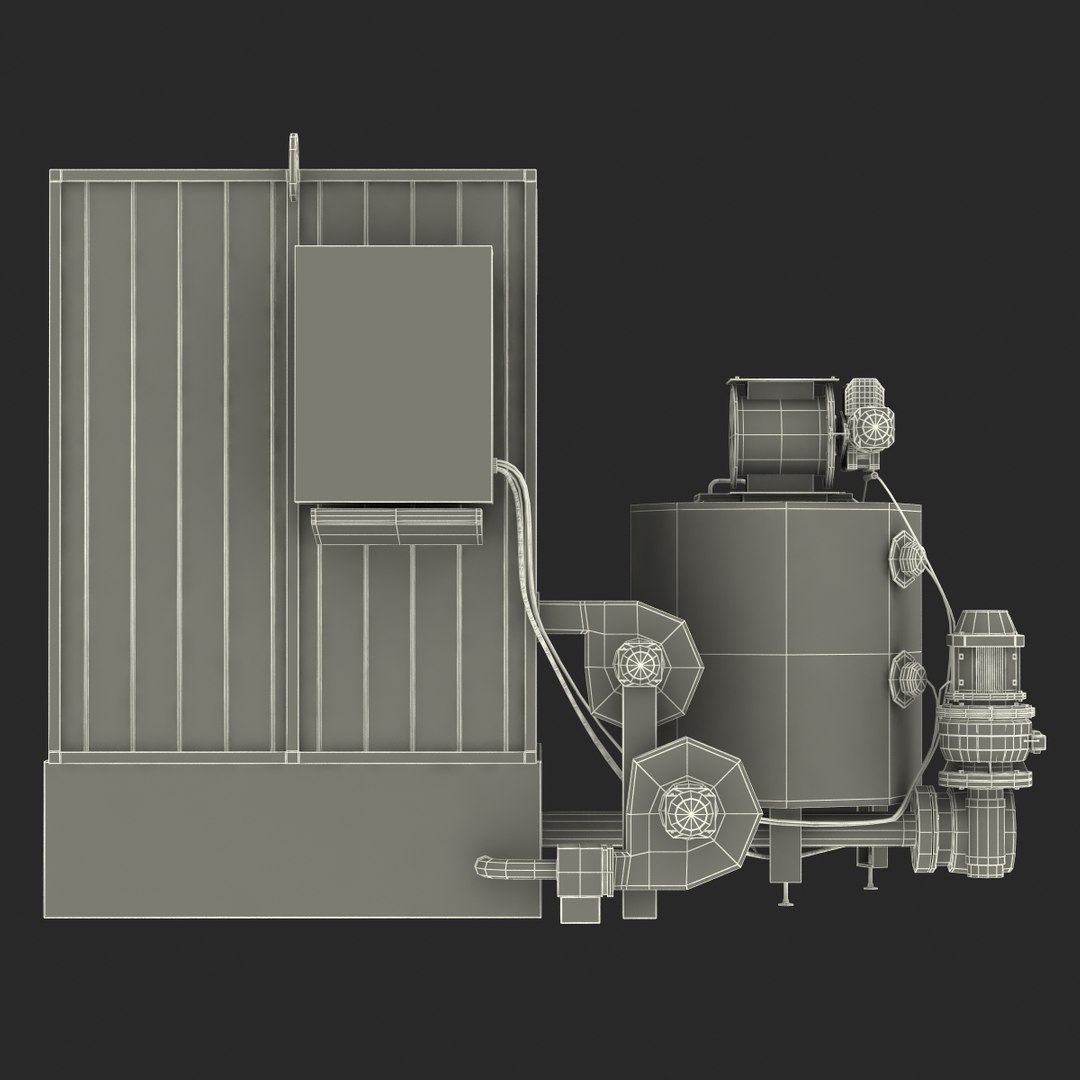 industrial water heating 3 3d model