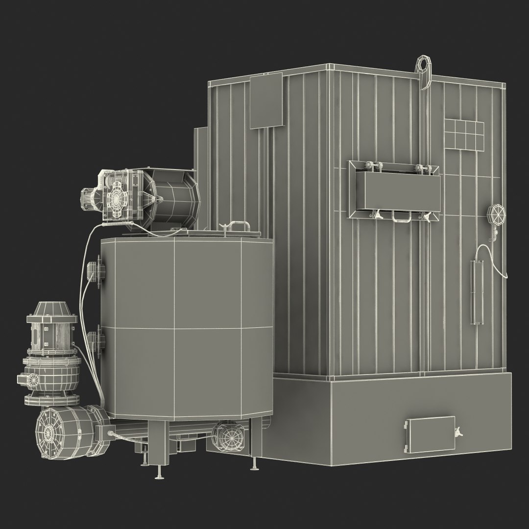 industrial water heating 3 3d model