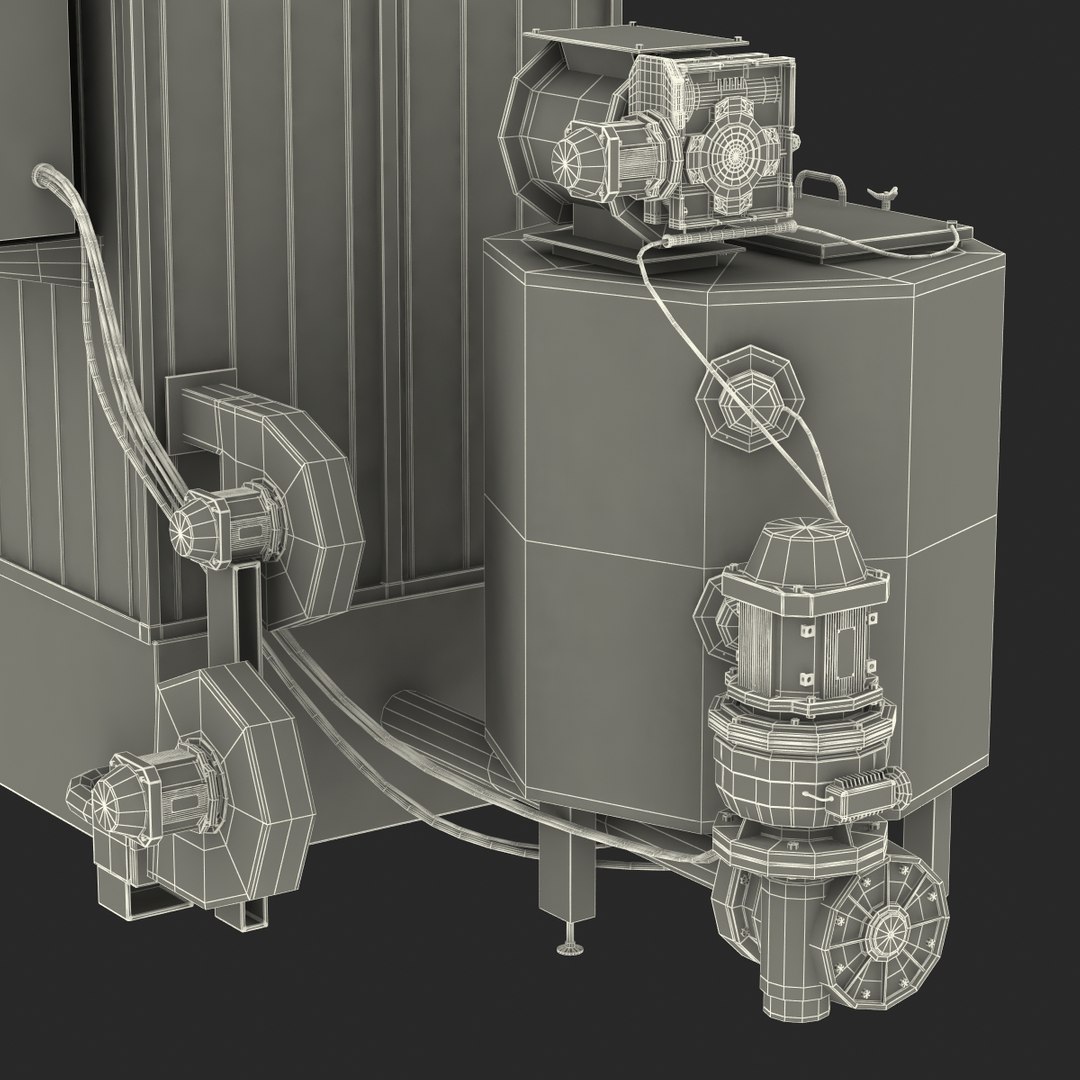 industrial water heating 3 3d model