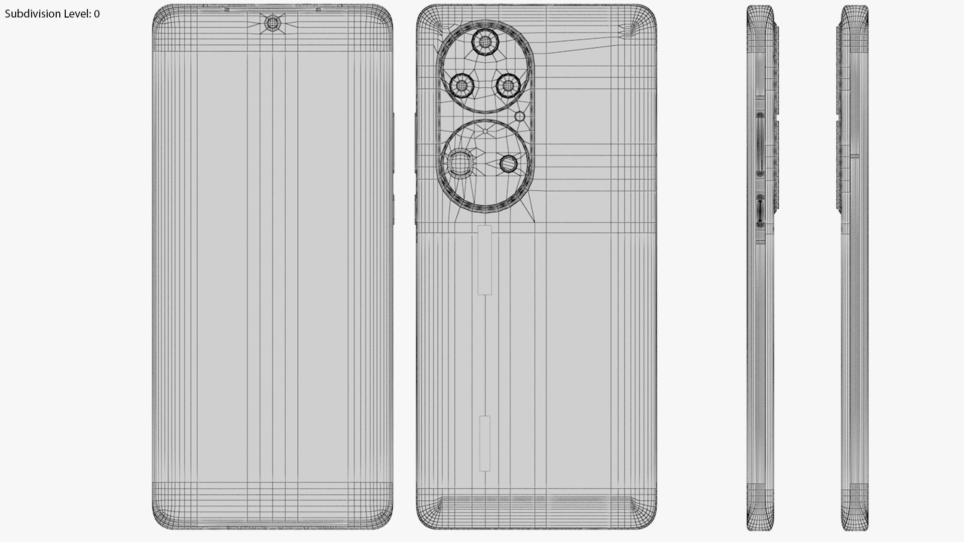 Huawei P50 Pro White 3D model - TurboSquid 1845408