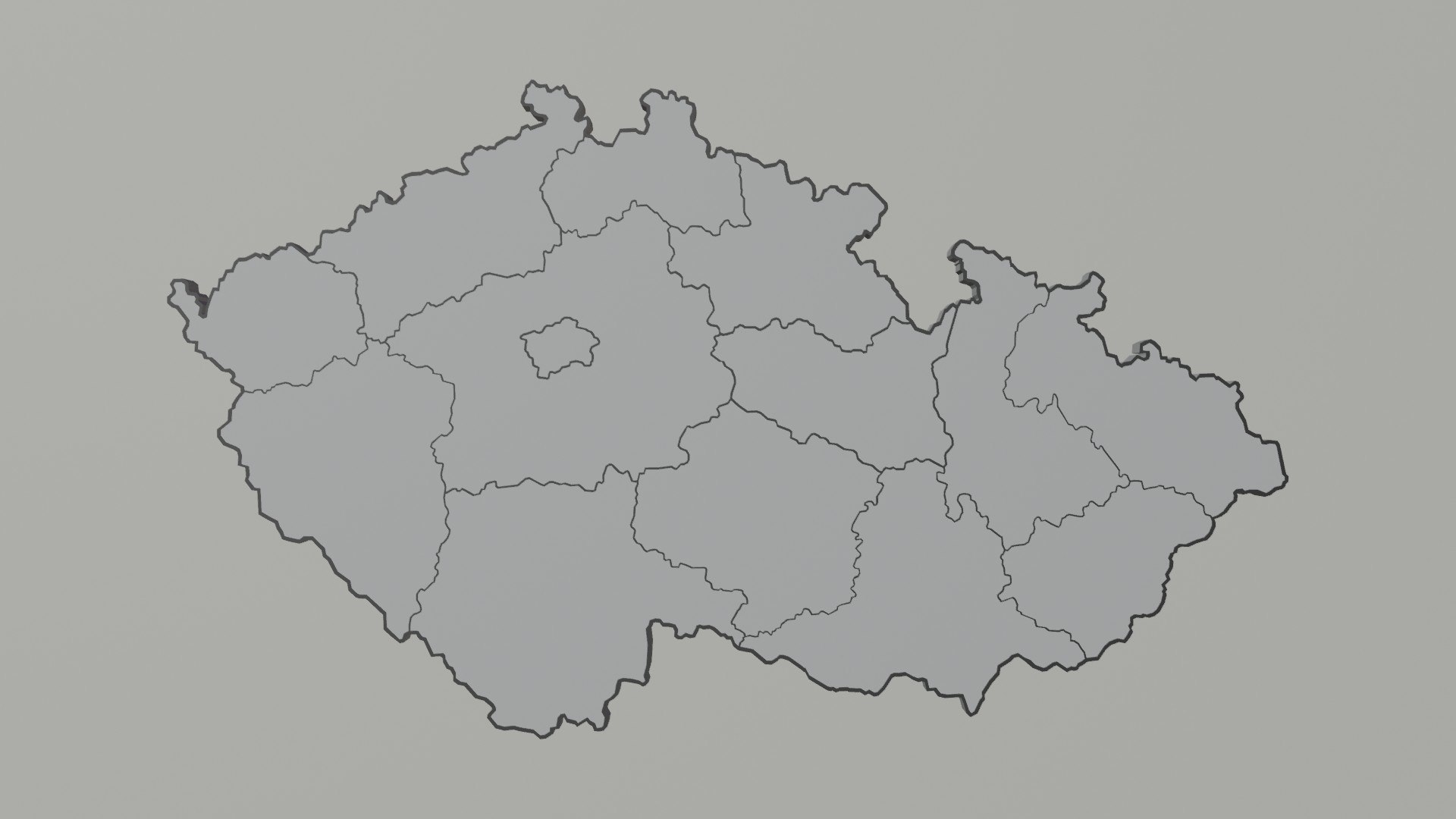 Political Map Of Czech Republic Model - TurboSquid 1985403