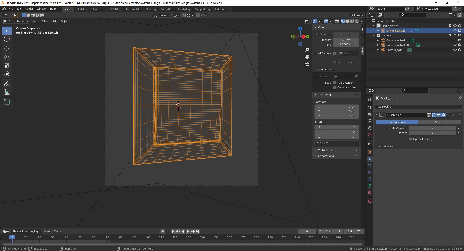 Electrical Wall Switch 3D model - TurboSquid 1784950