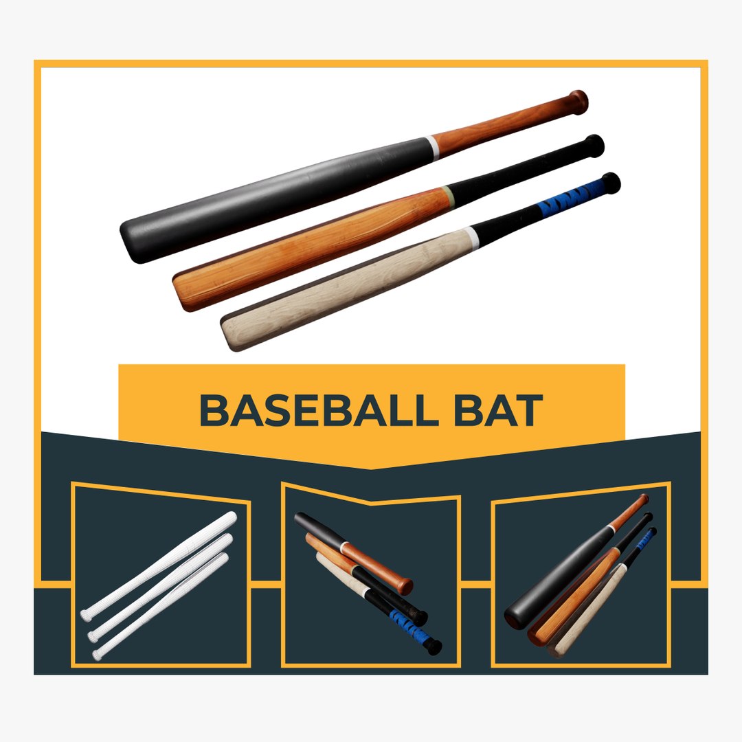 3D Model Baseball Bat Pack - TurboSquid 2177372