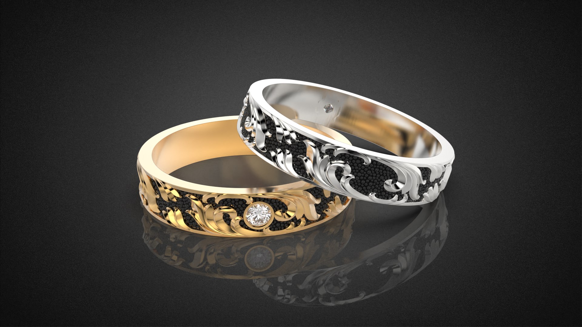 3D Model Gemstone Ring Golden Ratio R57 All Sizes 3D Print Model ...