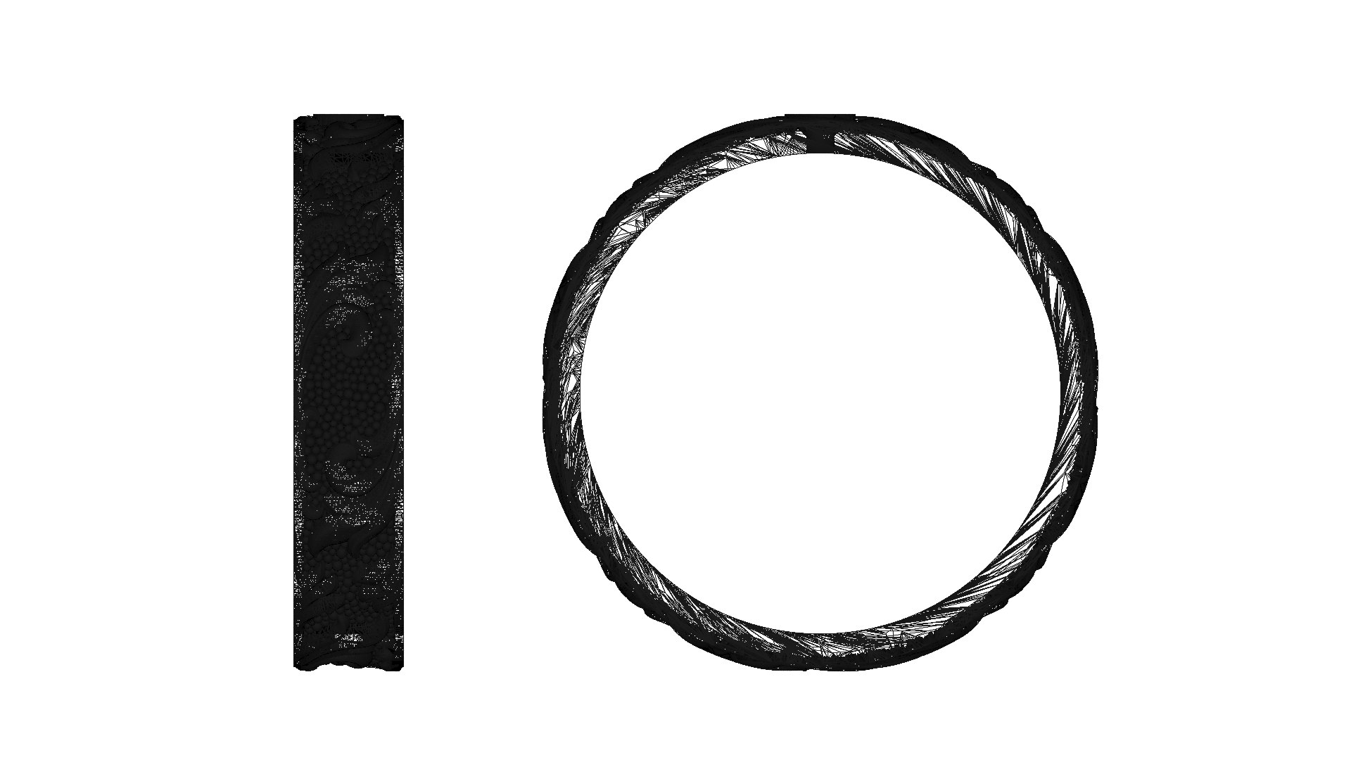 3D Model Gemstone Ring Golden Ratio R57 All Sizes 3D Print Model ...