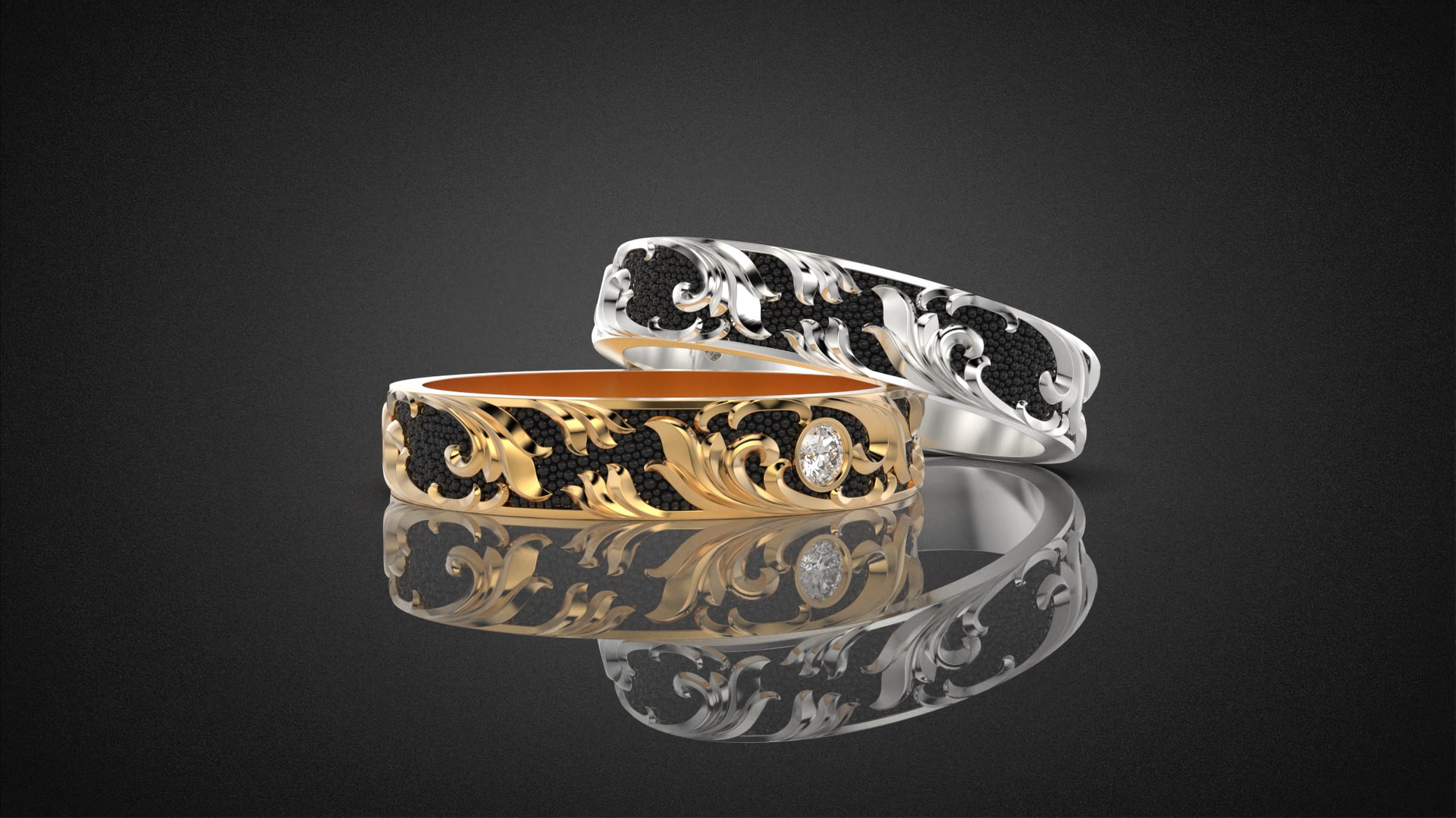 3D Model Gemstone Ring Golden Ratio R57 All Sizes 3D Print Model ...