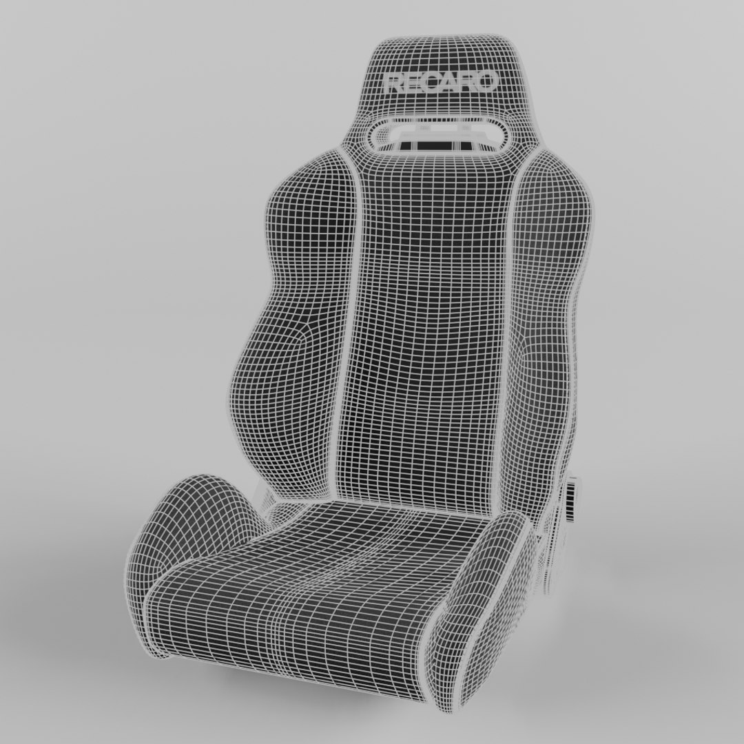 3D RECARO Speed Logo White Seat - TurboSquid 1773164