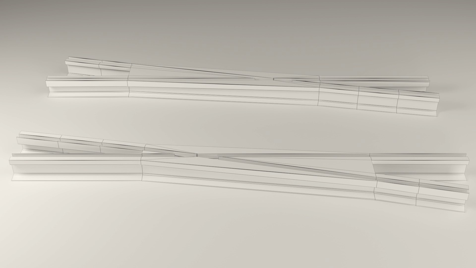 3d Model Collection Of Tram Rails Elements Turbosquid 1961634