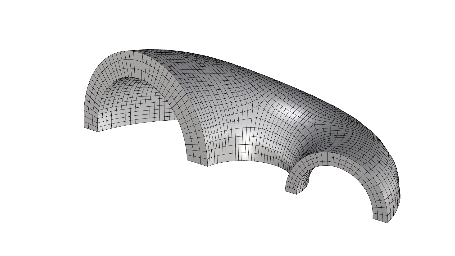 Quarter Donut Geometry 3D - TurboSquid 2188322